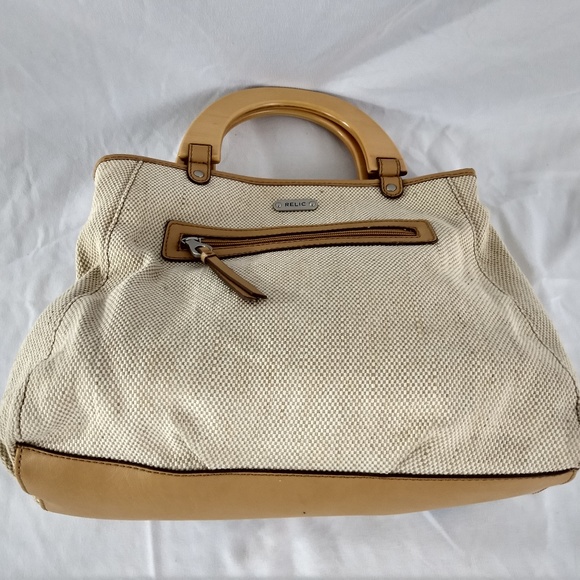 Relic | Bags | Colorful Relic Handbag Canvas W Wood Handles | Poshmark